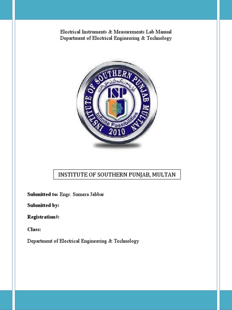 Electrical Instruments Lab Manual | PDF | Inductor | Electrical Engineering