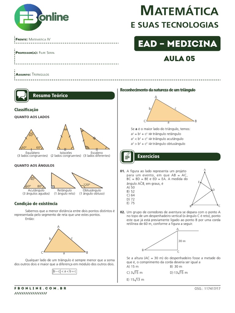 Geo 5 | PDF | Triângulo | Geometria do Plano Euclidiano