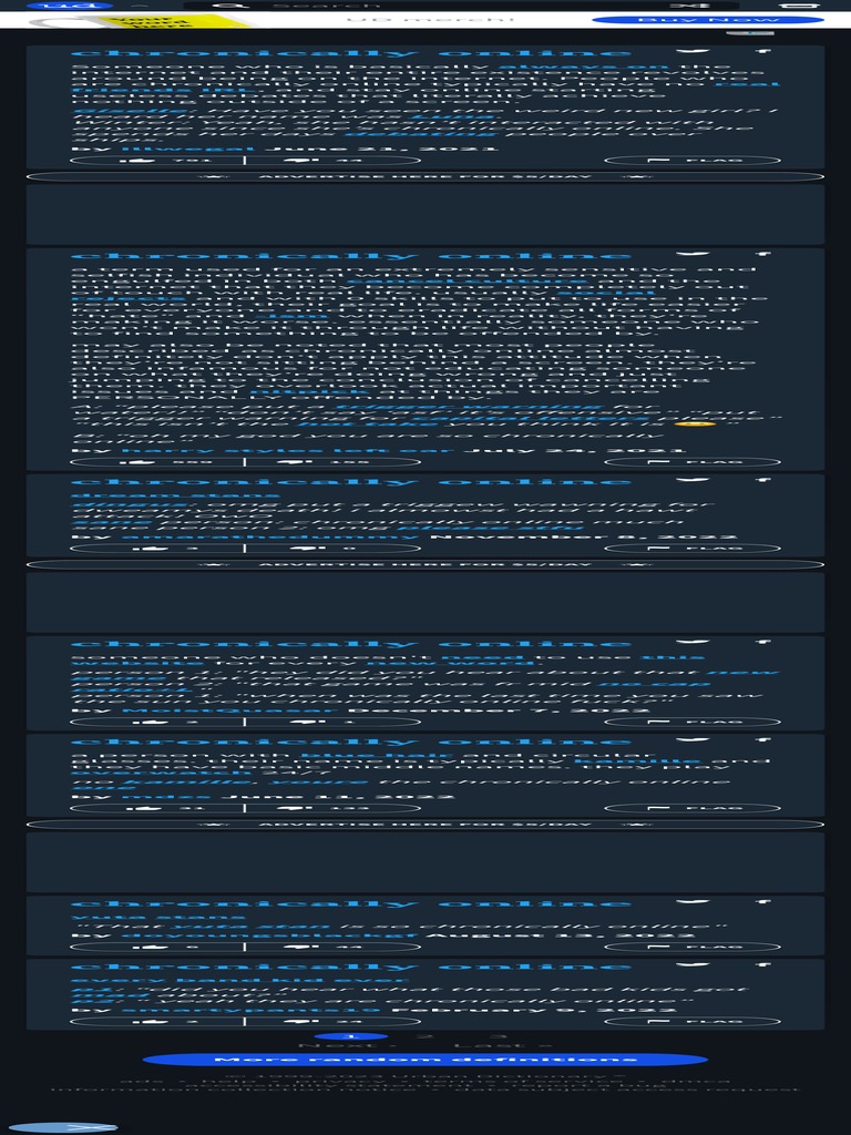 Urban Dictionary Chronically Online | PDF