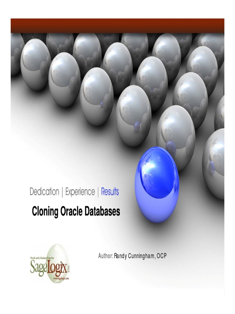 Oracle Cloning | PDF | Backup | Databases