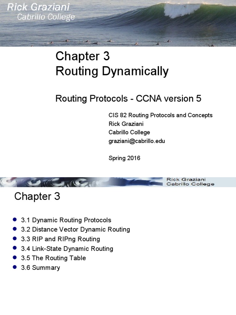 Cis82 7 RoutingDynamically | PDF | Routing | Internet
