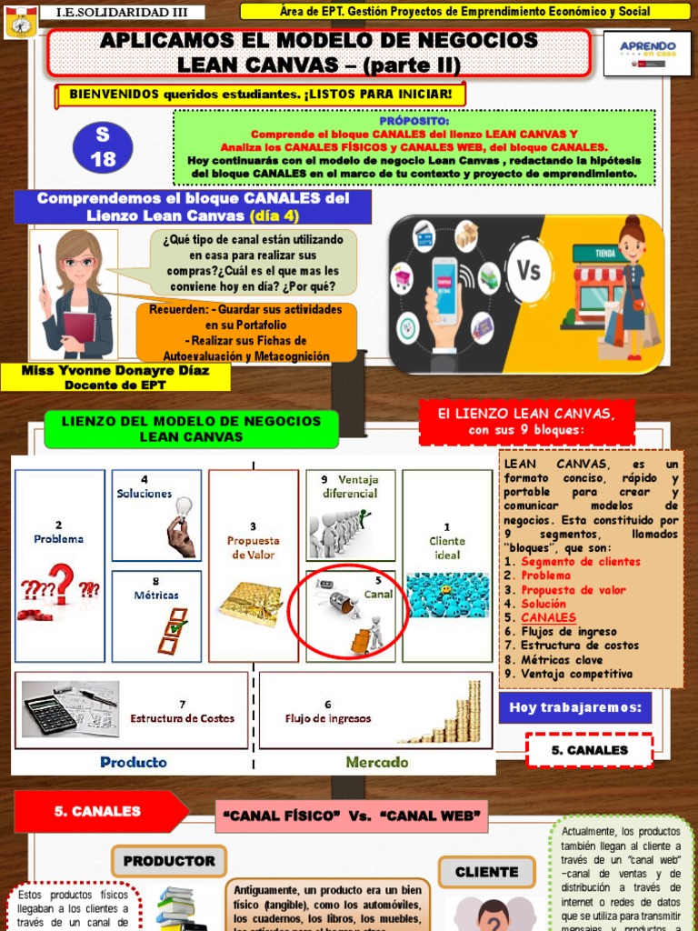 EPT S18-Canales Lienzo Lean Canvas | PDF | Red mundial | Internet y web
