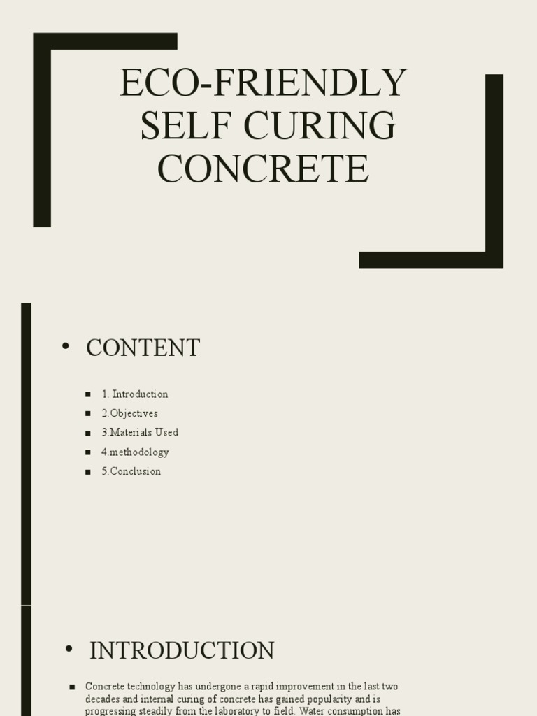 Self Curing Concrete | PDF | Concrete | Cement