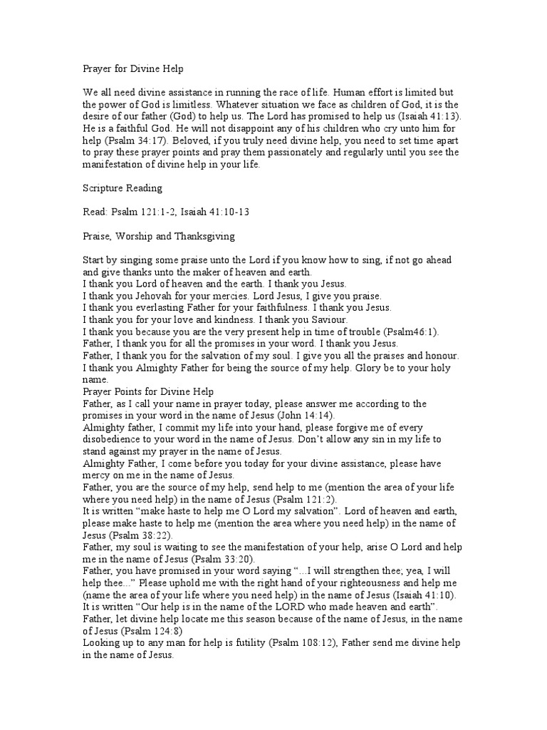 Divine Help | PDF | God The Father | Jesus