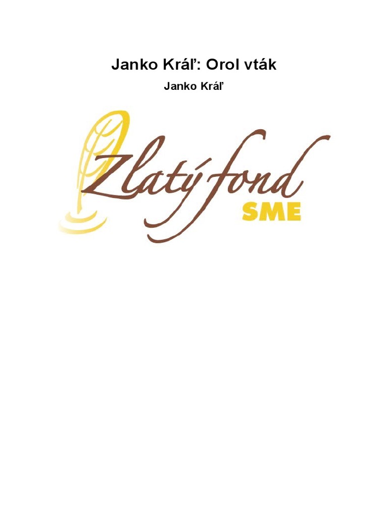 Kral Janko Orol Vtak | PDF