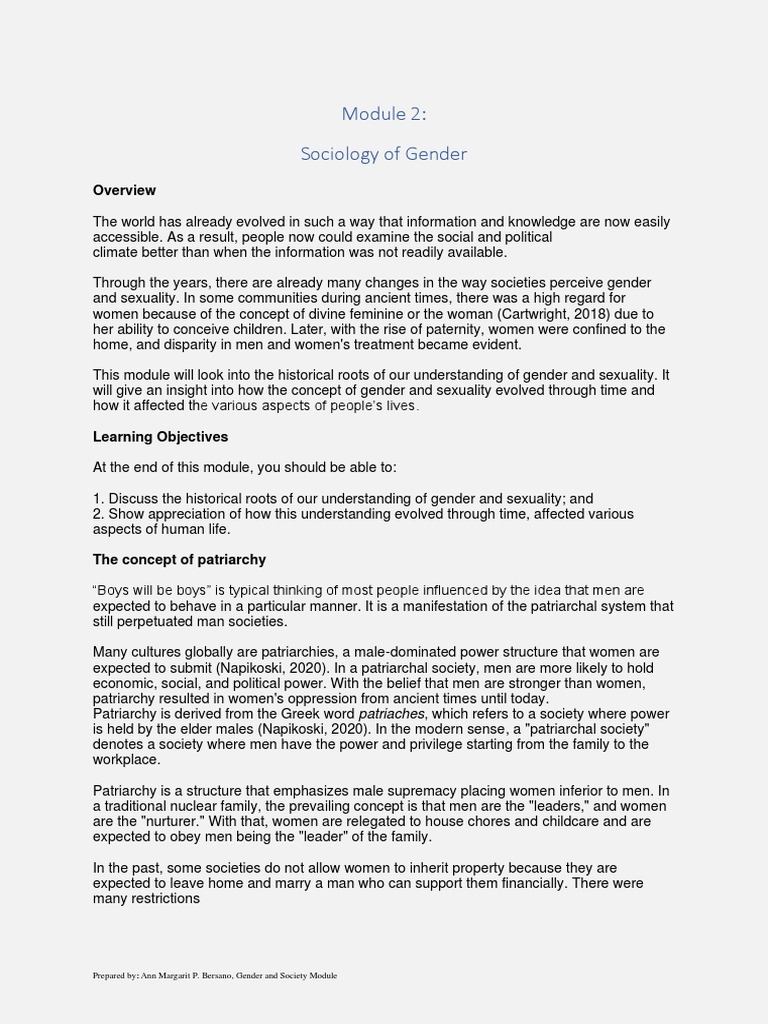 Steffany EJ Masbaño - Module 2-Gender and Society | PDF