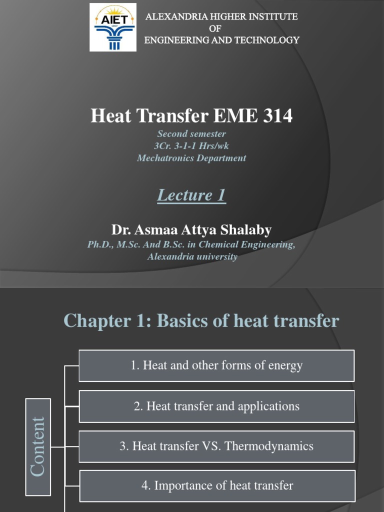 Lecture 1 | PDF | Heat Transfer | Heat