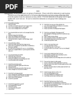 Msi BPD Borderline Personality Disorder Assessment Blank Form | PDF ...