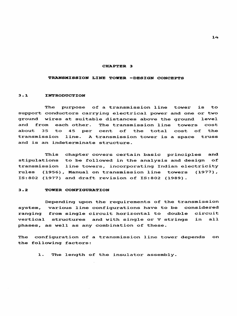 Transmission Line Tower Design Concepts | PDF | Electric Power ...