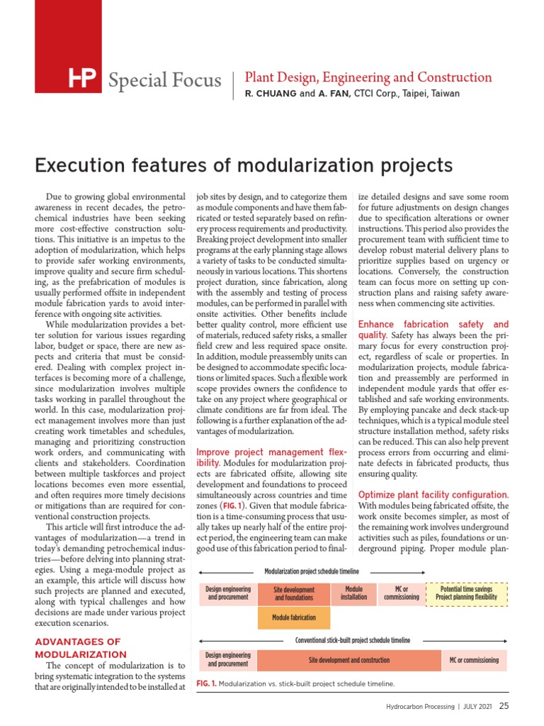 ExecutionFeaturesofModularizationProjects CTCI-1 | PDF | Engineering ...