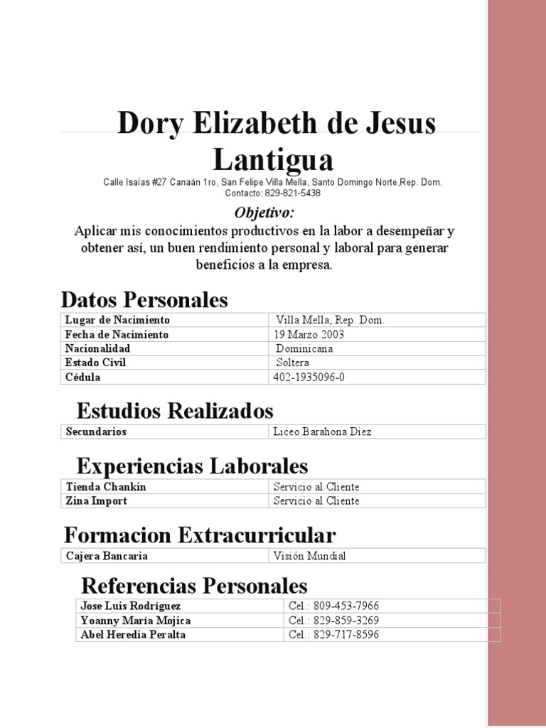 Dory de Jesus Lantigua | PDF