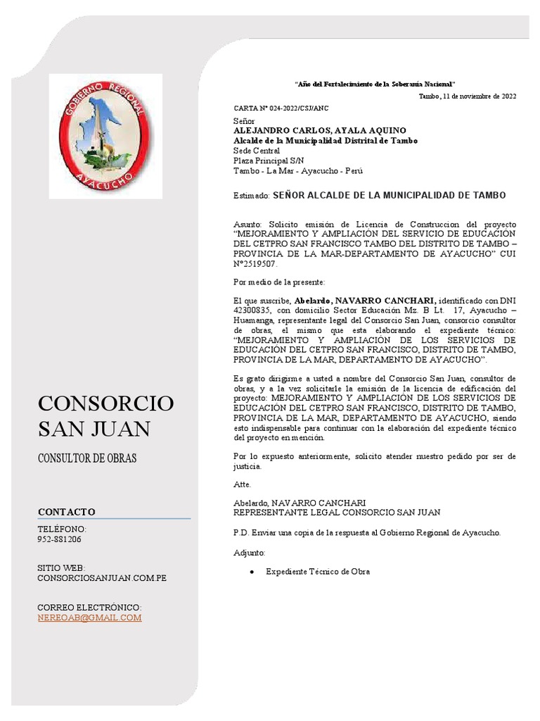 Solicitud Licencia Edificacion | PDF
