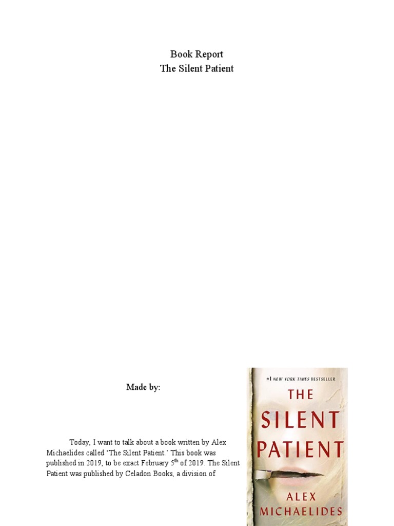 The Silent Patient: Book Review & Analysis | PDF | Mystery, Thriller ...