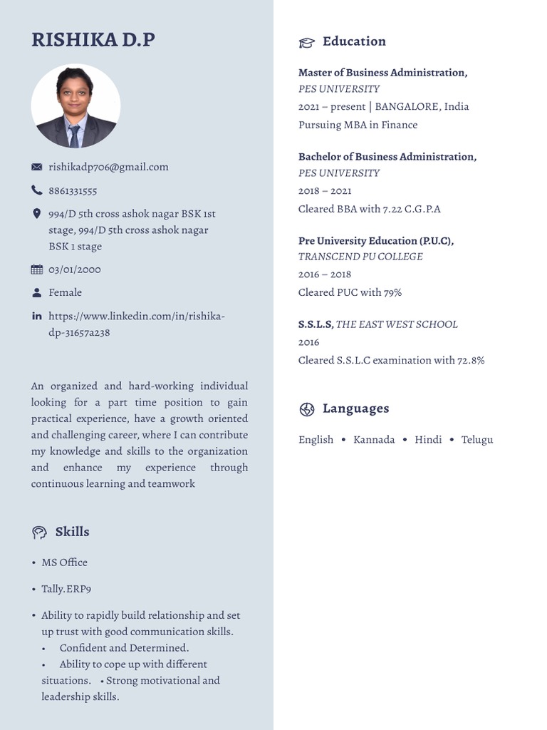 RISHIKA - D.P - Resume - 30 12 2022 13 13 32 | PDF