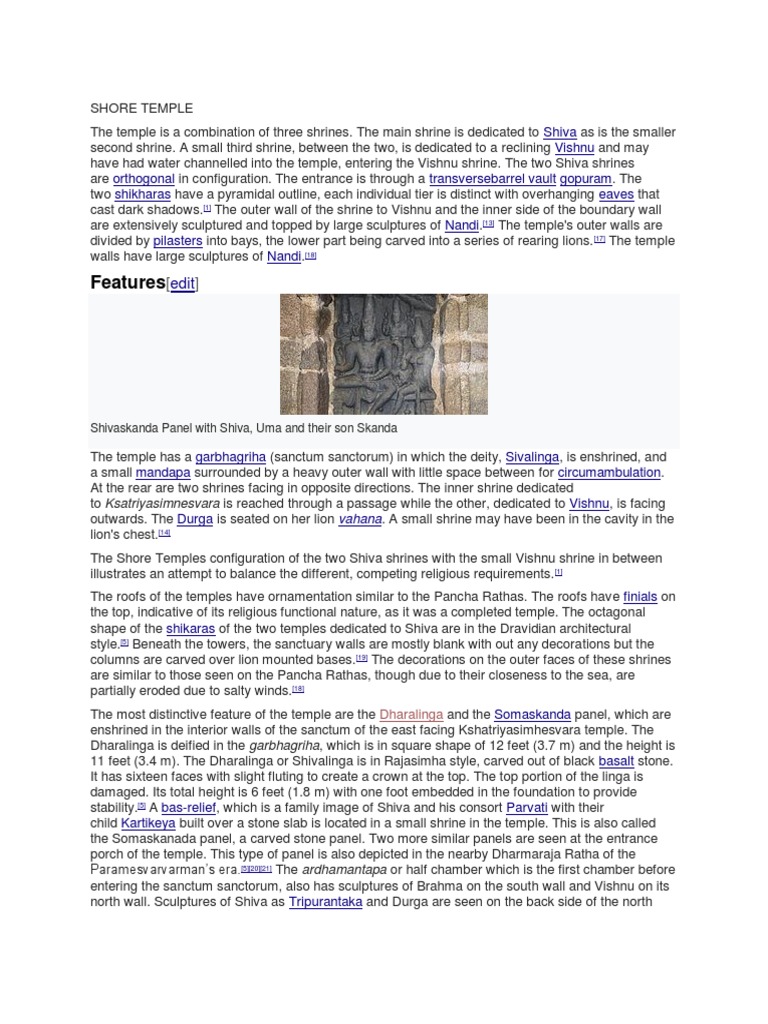 Shore Temple | PDF | Hindu Deities | Hindu Gods