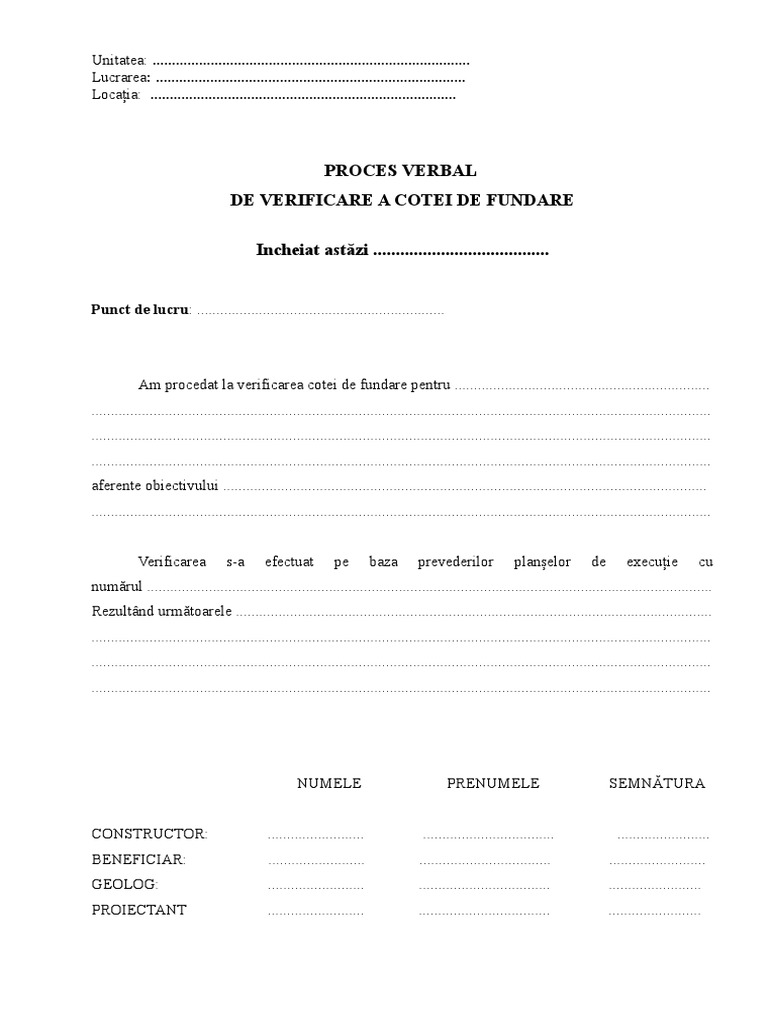 2 P V Cota Si Natura Teren de Fundare | PDF