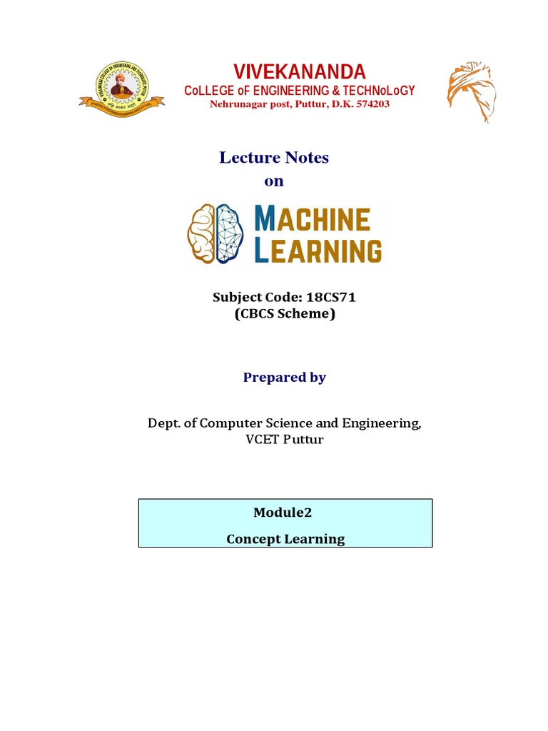 Ml Notes Module2 Pdf 