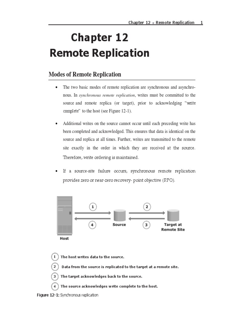 Modes of Remote Replication | PDF | Replication (Computing) | Backup