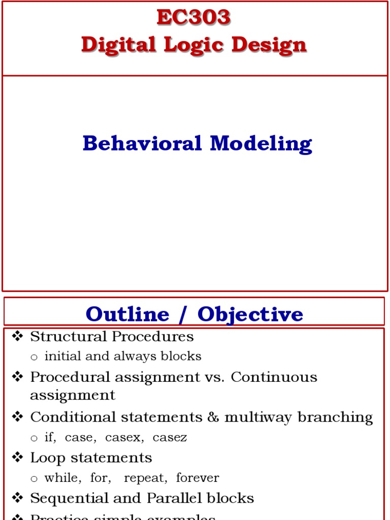 Verilog-Behavioral Modeling | PDF Verilog-Behavioral Modeling | PDF
