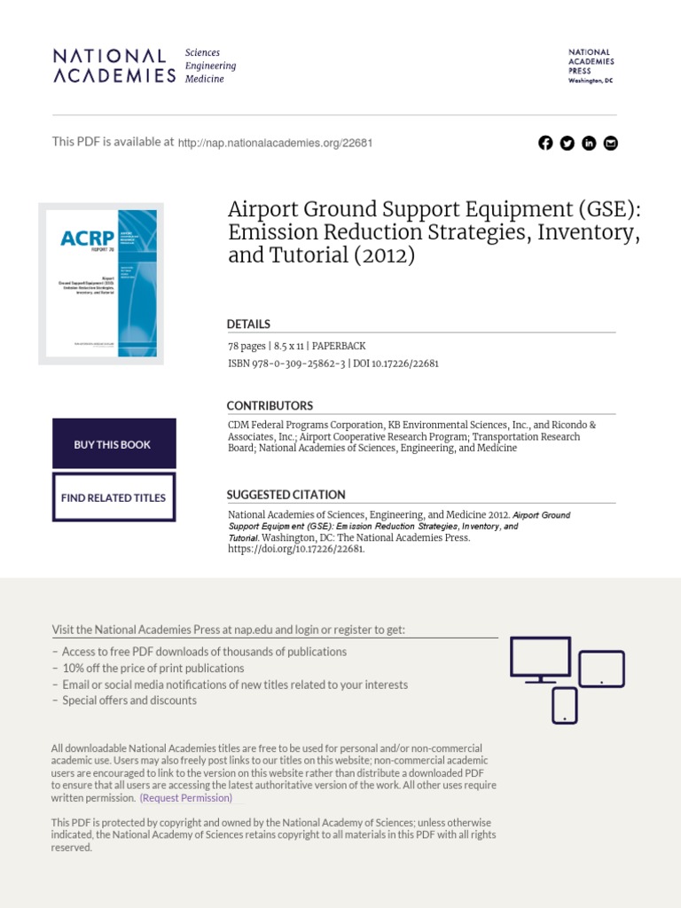 Airport Ground Support Equipment (GSE) Emission Reduction Strategies ...