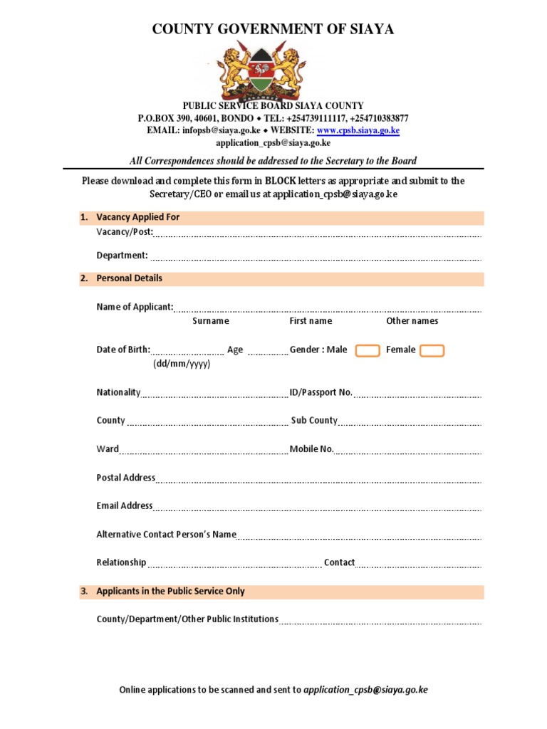 CPSB Application Form | PDF