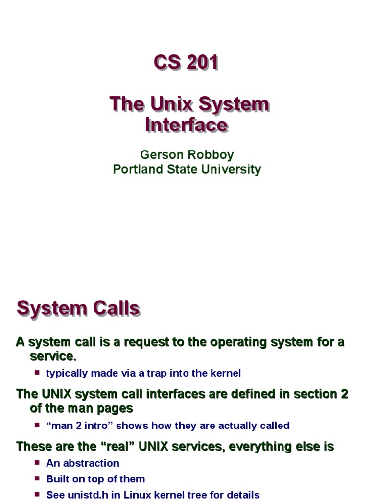 Unix System Calls Pdf 