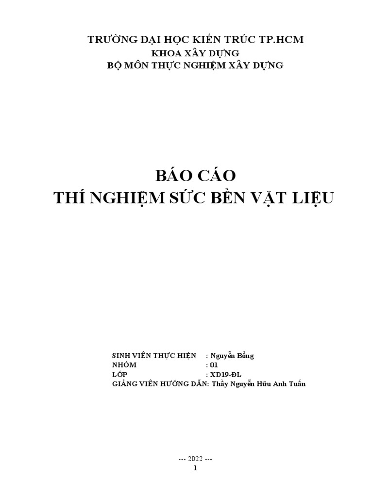 Bao Cao Thi Nghiem SBVL | PDF