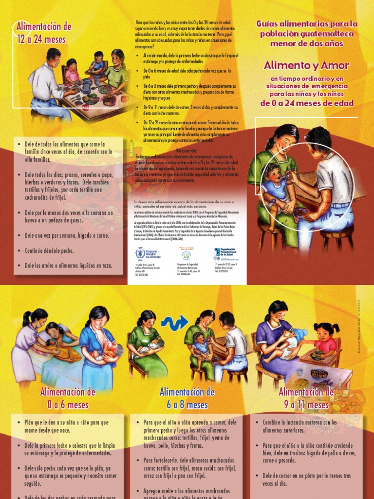 Guías alimentarias para niños menores de 2 años | PDF | Alimentos ...