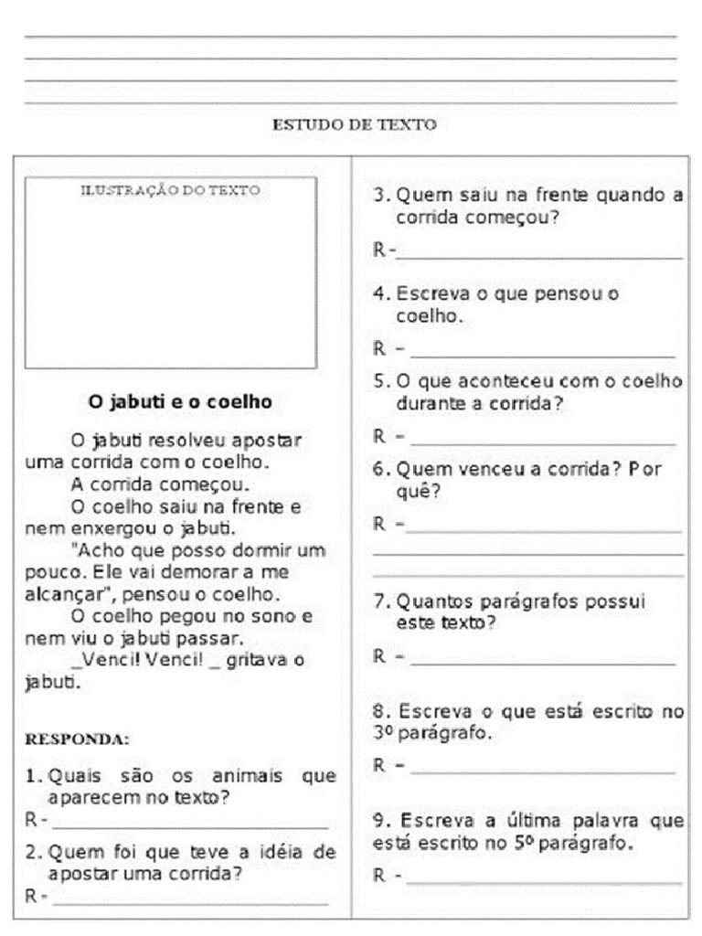 Atividade Português 6 Ano | PDF