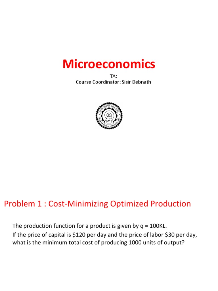 Tutorial 8 Problems | PDF | Profit (Economics) | Marginal Cost