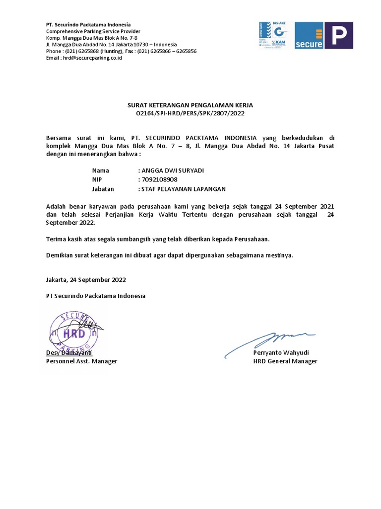 Securindo Packatama ANGGA DWI SURYADI | PDF | Karier & Perkembangan ...