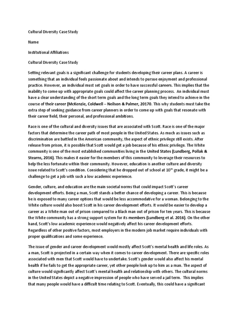 300020259, Cultural Diversity Case Study, 4.edited | PDF | Bias ...