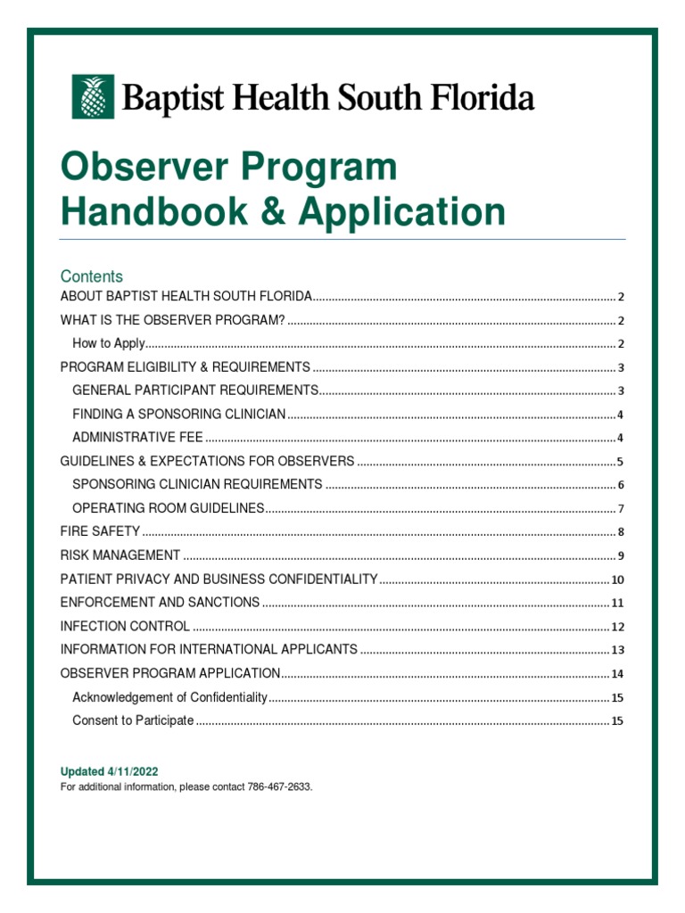 BHSF Observer Application | PDF