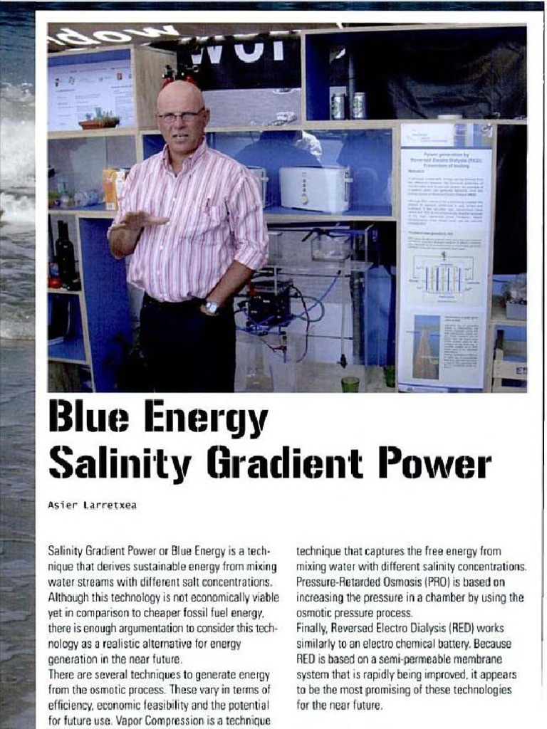 Salinity Gradient Power: 1 Llii Eiu R NR | PDF | Kyoto Protocol | Ion