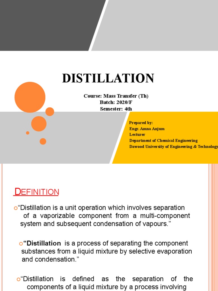 Distillation | PDF | Distillation | Phase Diagram
