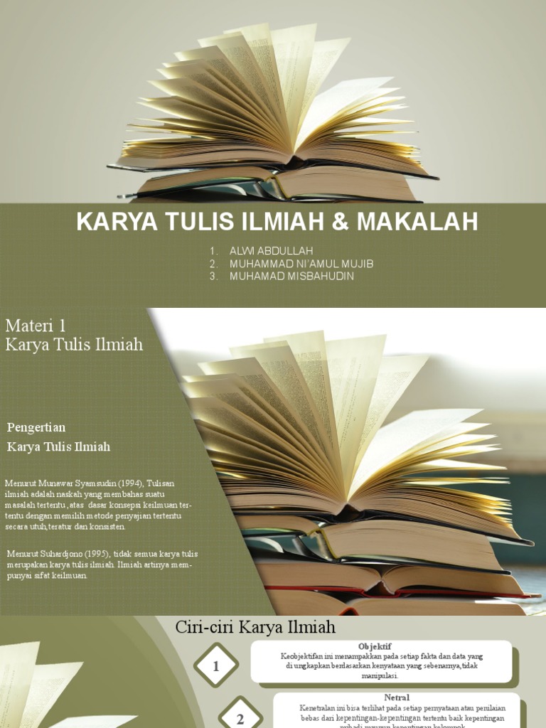 Tugas PPT Karya Tulis Ilmiah Dan Makalah | PDF