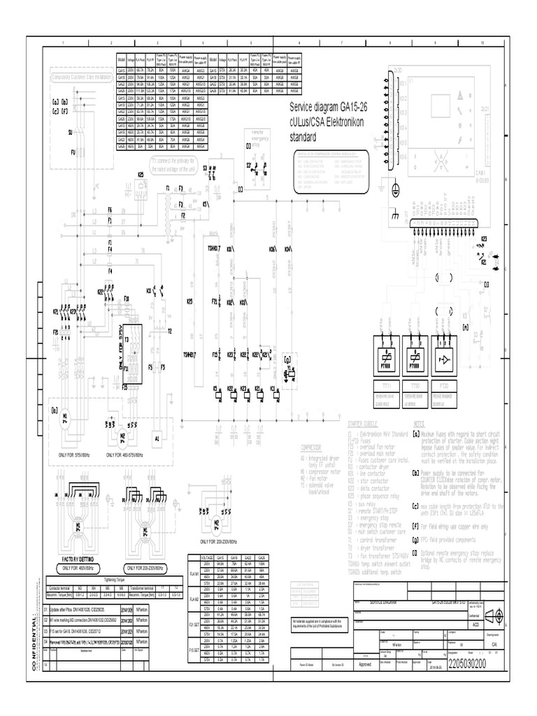 GA15-26 Service Diagram and Wiring | PDF