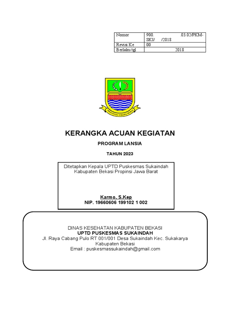 Kak Program Lansia | PDF