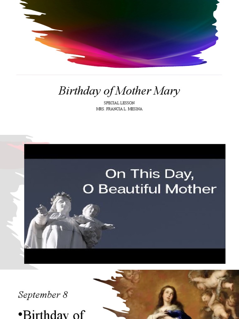 Birthday of The Blessed Virgin Mary | PDF | Mary, Mother Of Jesus | Jesus