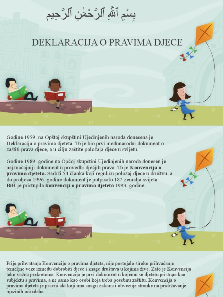 Deklaracija o Pravima Djeteta | PDF