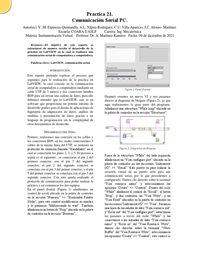 Comunicación Serial en LabVIEW y Arduino | PDF | Olas | Diodo emisor de luz