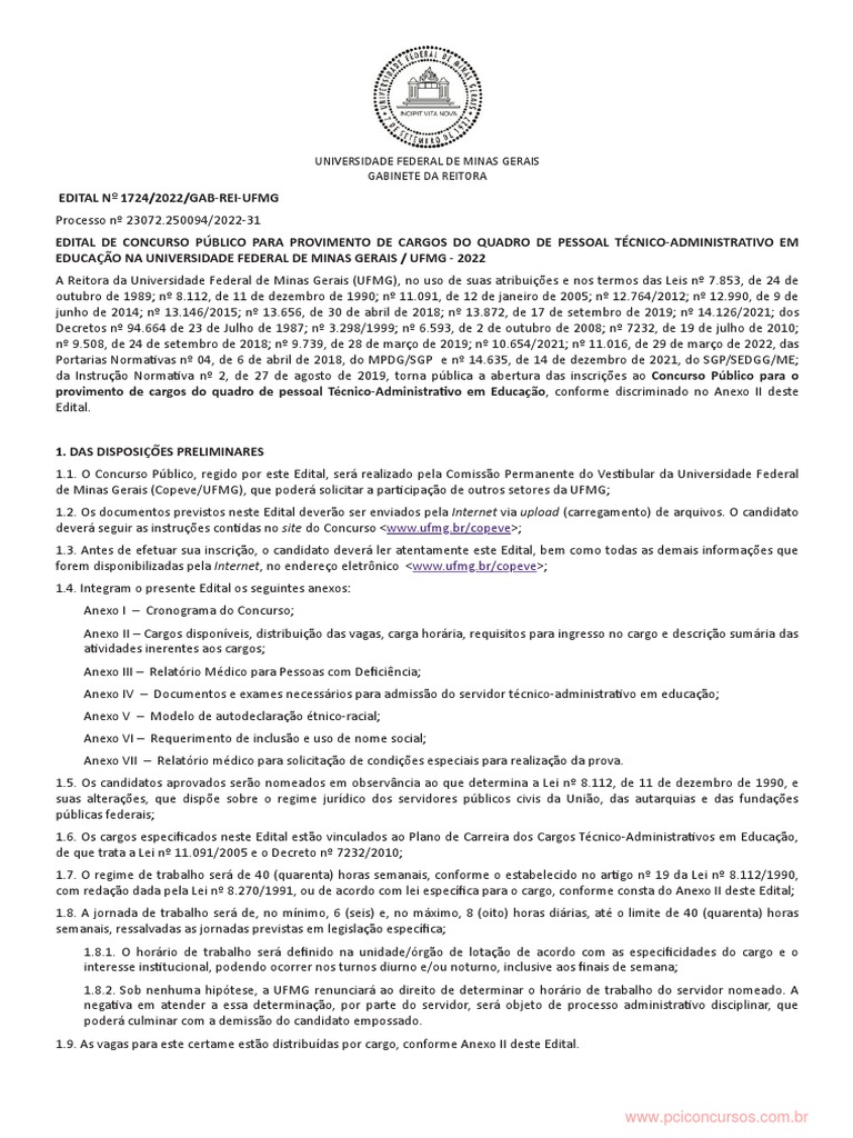 Técnico-Administrativo Ufmg | PDF