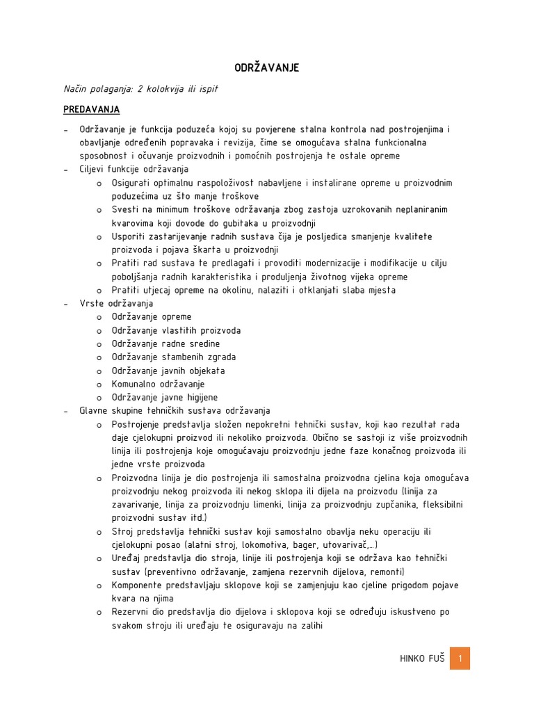 ODR AVANJE - Skripta | PDF