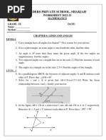 Class IX - 06 Lines and Angles - Question Bank | PDF | Angle | Euclidean Plane Geometry