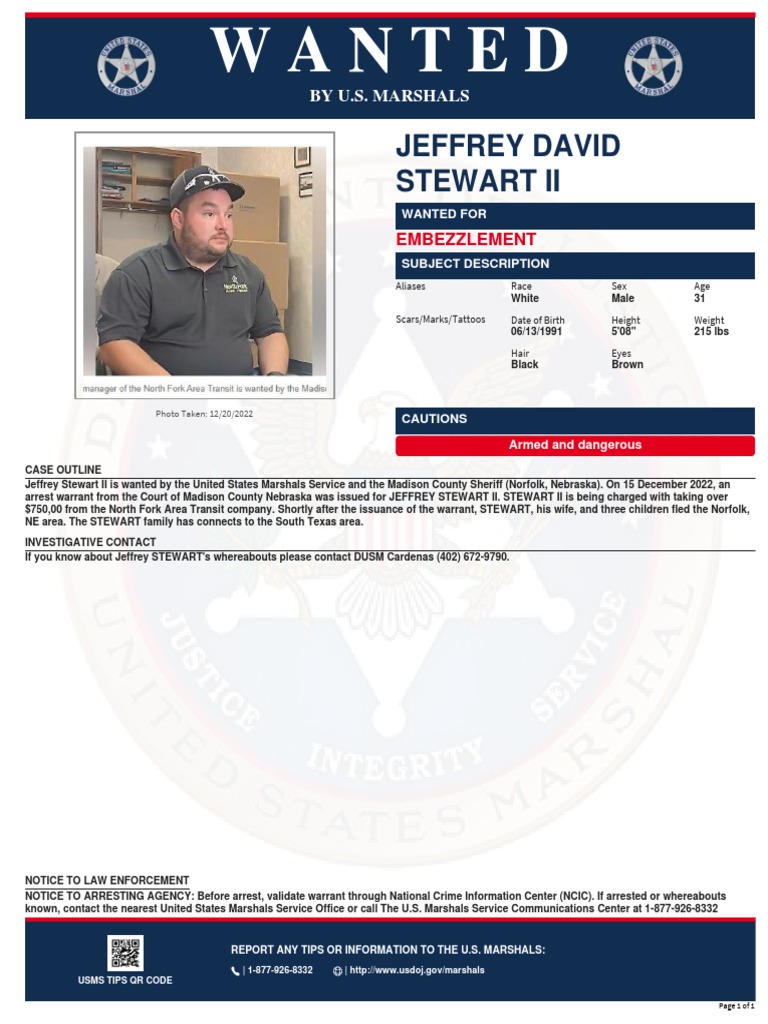 Stewart II Wanted Poster | PDF | Arrest Warrant | United States ...