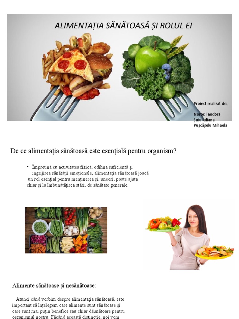 Alimentatie Sanatoasa | PDF