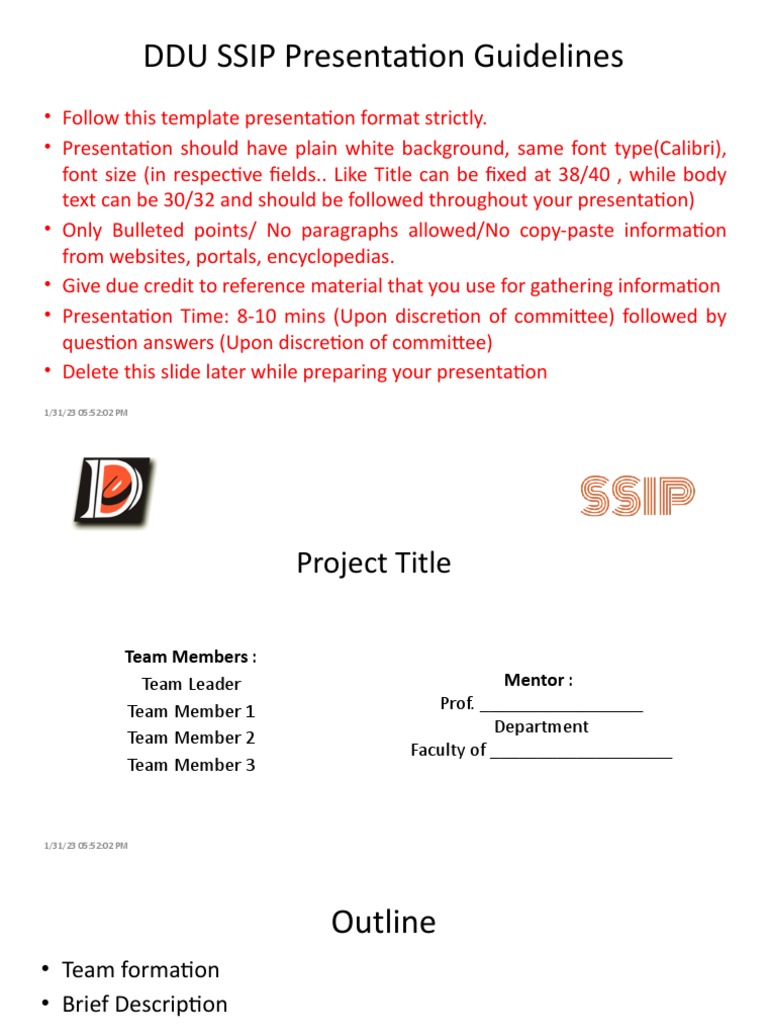 Ddu Ssip PPT Template | PDF | Prices | Innovation