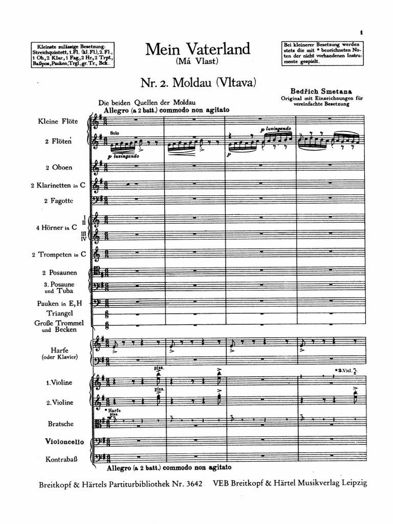 1) Die Beiden Quellen Der Moldau | PDF