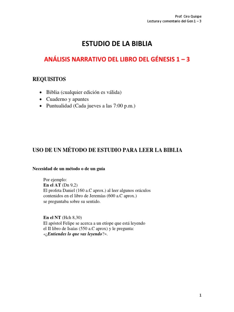01 Estudio De La Biblia Pdf Biblia Imagen De Dios