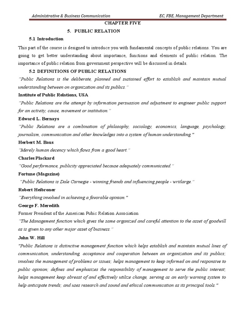 Chapter - IV Administrative and Business Communication | PDF | Public ...